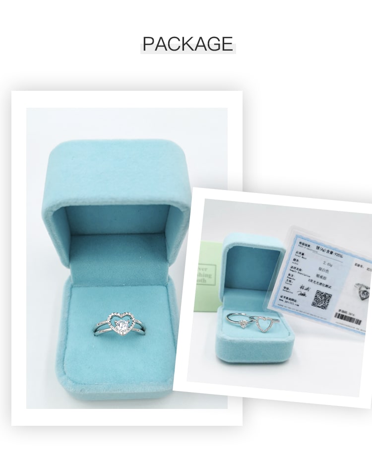 S925 Sterling Silver 2in1 Heart Ring