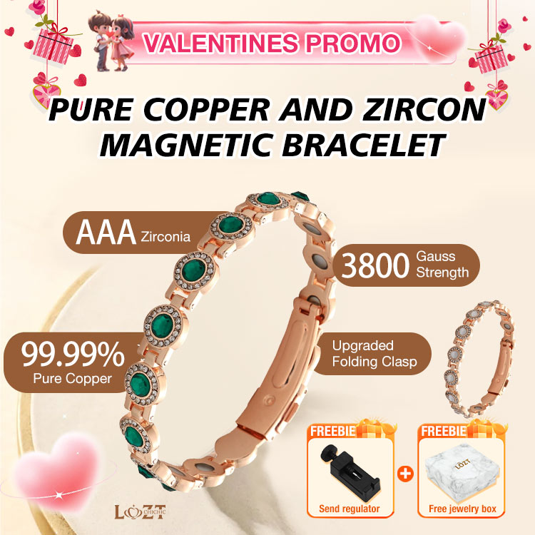 Valentines Promo - Pure copper and zircon magnetic Bracelet - Comes ...