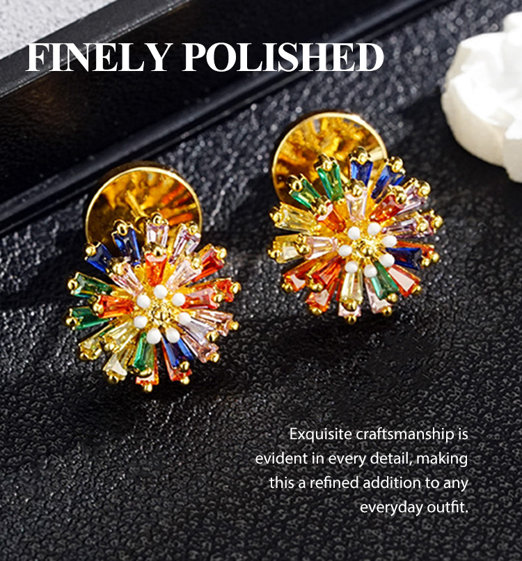 Christmas Promotion - Rotatable Rainbow Zircon Firework Ring Set - Free ...