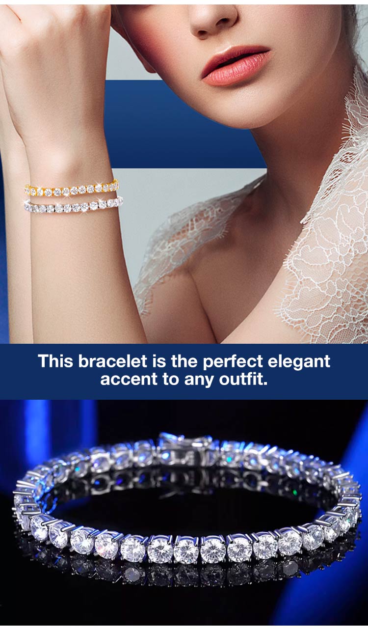 Mothers Day Promo - Sparkling Moissanite Bracelet with free jewelry box ...