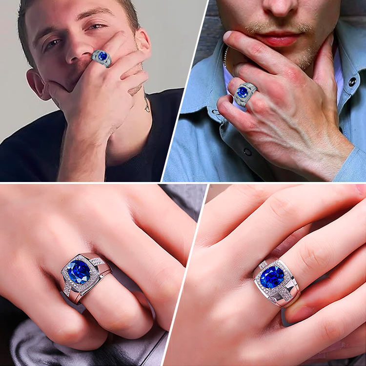 Christmas promotion second one only ₱699- Blue Gemstone Ring-Charming ...