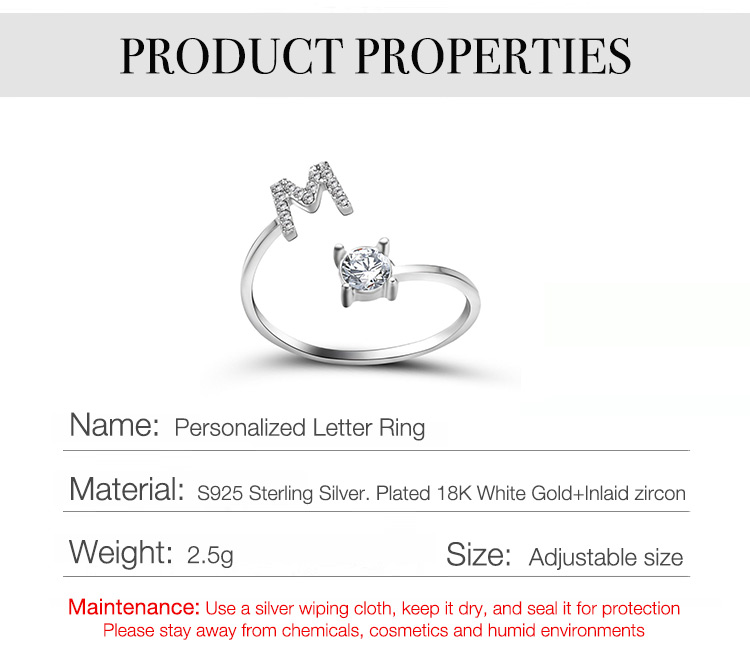 Personalized Letter Ring