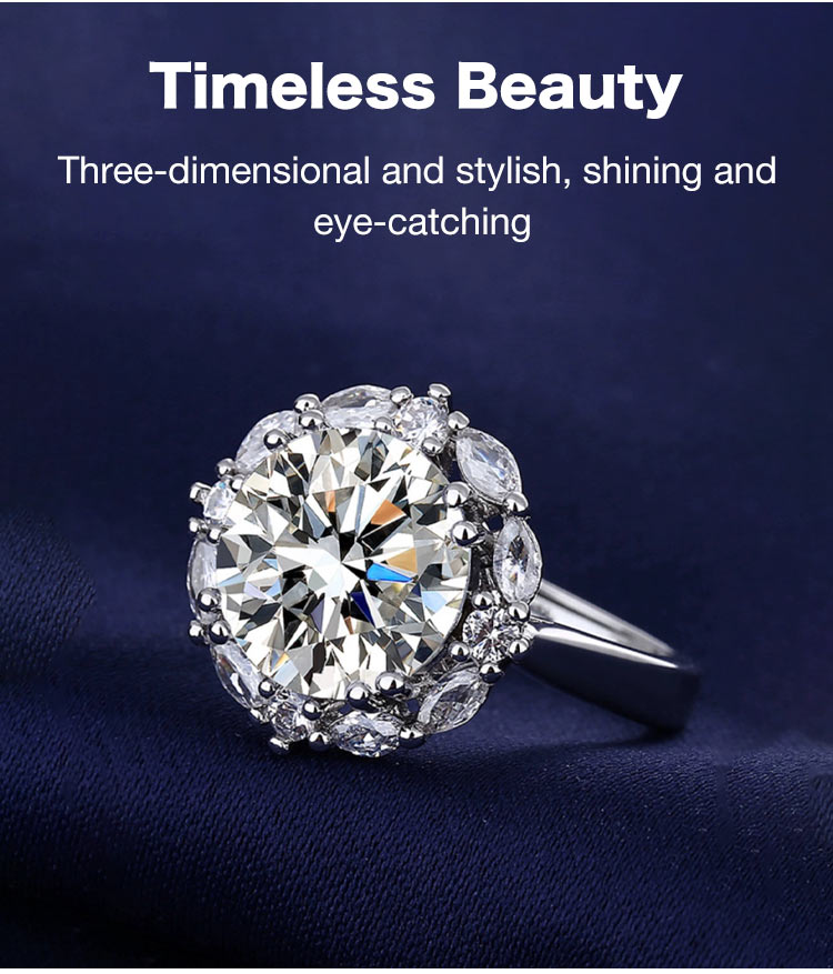 Shining all day - 5 Carat Moissanite Jewelry Set - GRA certificate ...